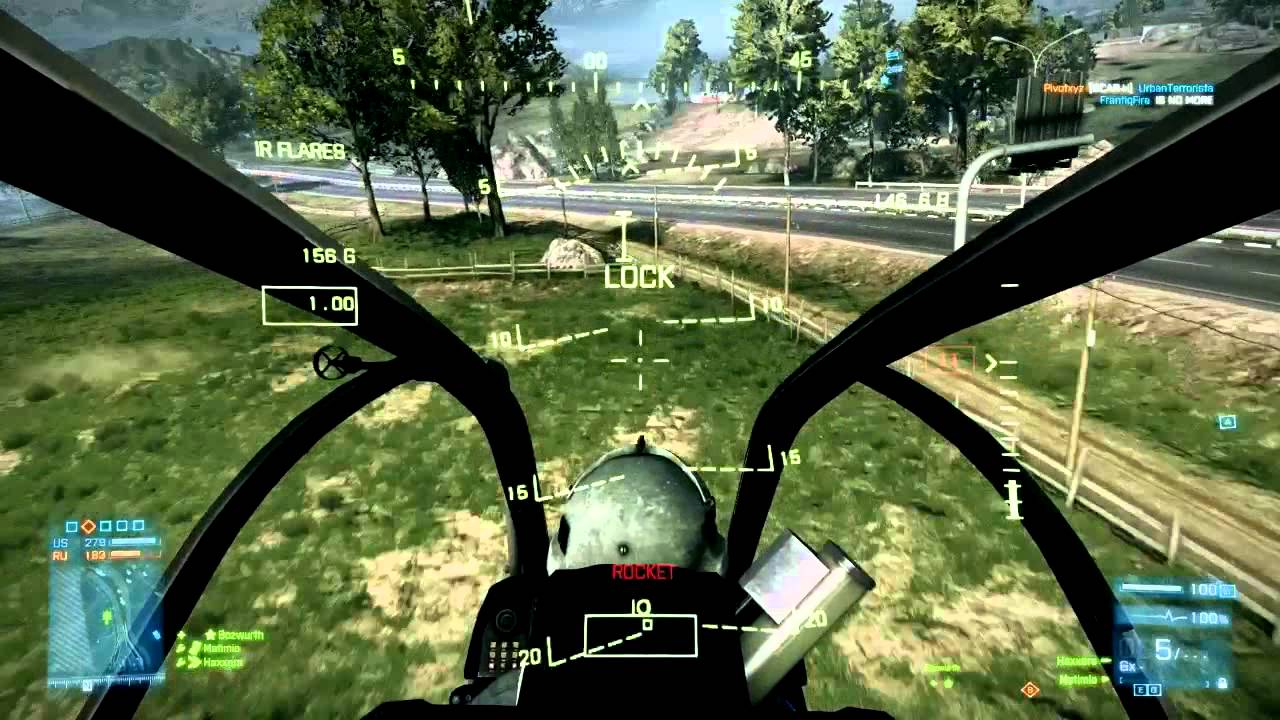 Battlefield 3 Flying Low: Helicopter Pilot Live Caspian Border - YouTube