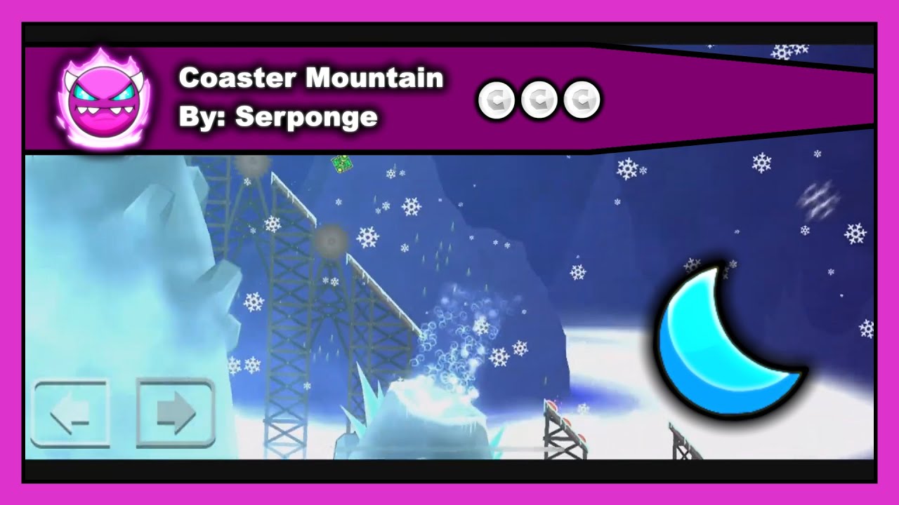 [DEMON LEVEL] Geometry Dash - Coaster Mountain by Serponge All Coins ...