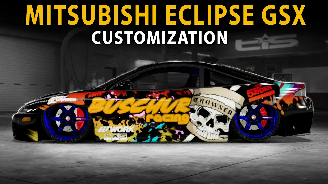 Midnight Club LA - Mitsubishi Eclipse GSX (Customization) - YouTube