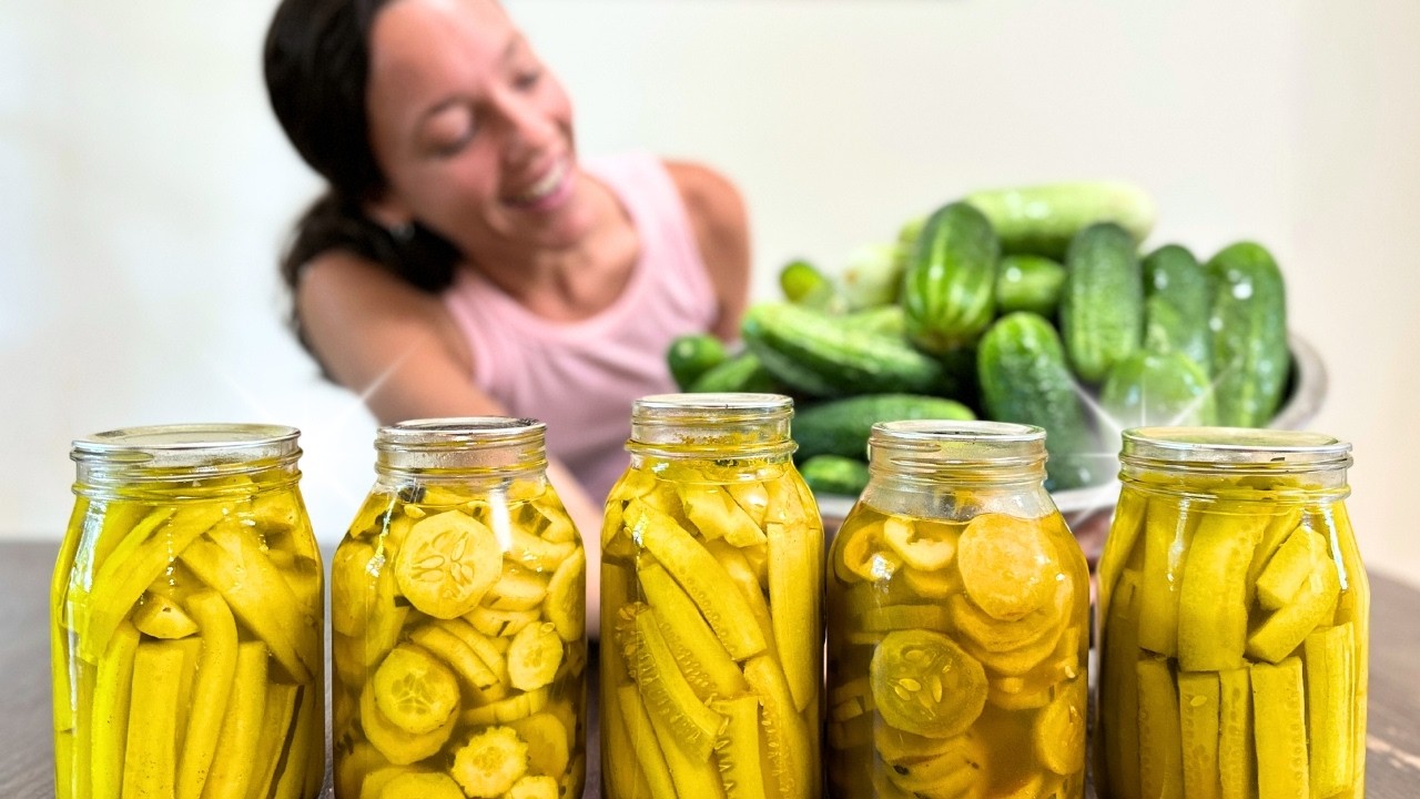 Canning THE BEST PICKLES We've Ever Had! (+Garden Tour) - YouTube