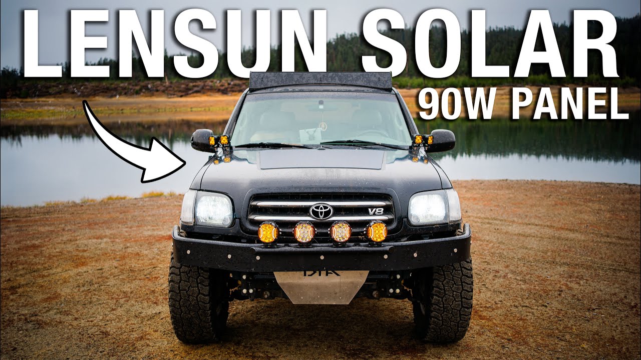 Installing a Lensun Hood-Mounted SOLAR Panel | 1st Gen Sequoia Overland ...