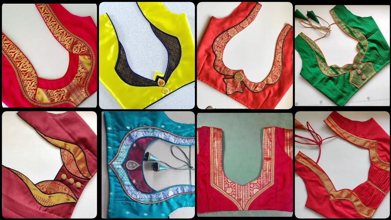 Border saree blouse designs images/pathani blouse back neck design/silk ...