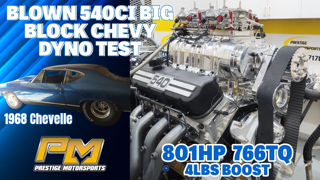 800+HP Blown 540ci Big Block Chevy Dyno Testing for Roger's '68 ...