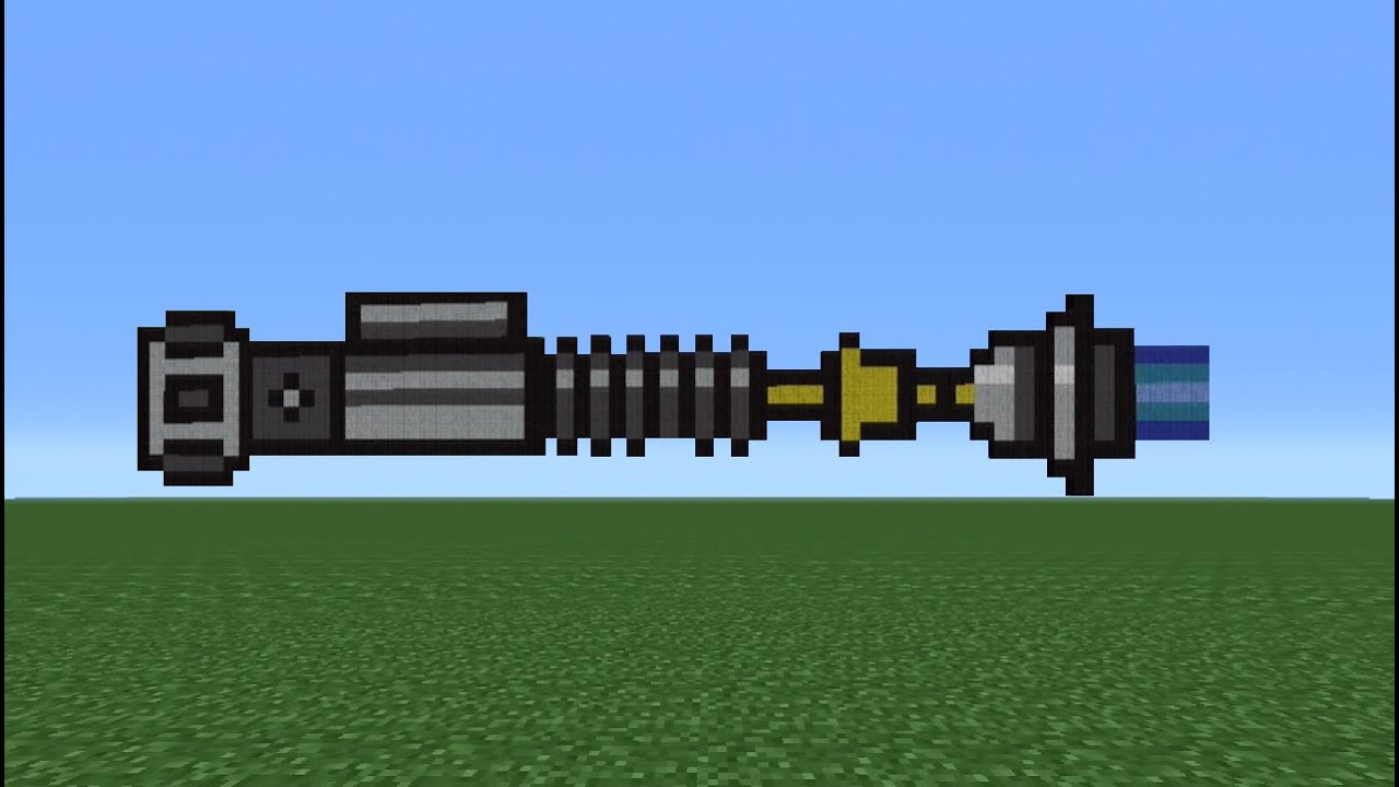 Minecraft Tutorial: How To Make A Lightsaber (Obi-Wan) - YouTube