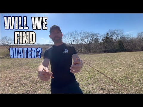 Using Dowsing Rods to Locate Water on Raw Land - YouTube