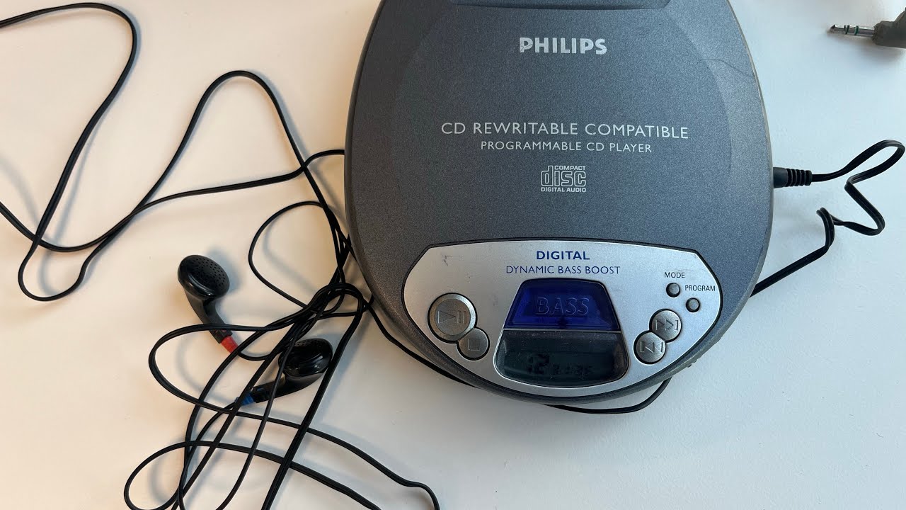 Philips cd rewritable compatible old cd player music digital bass boost ...