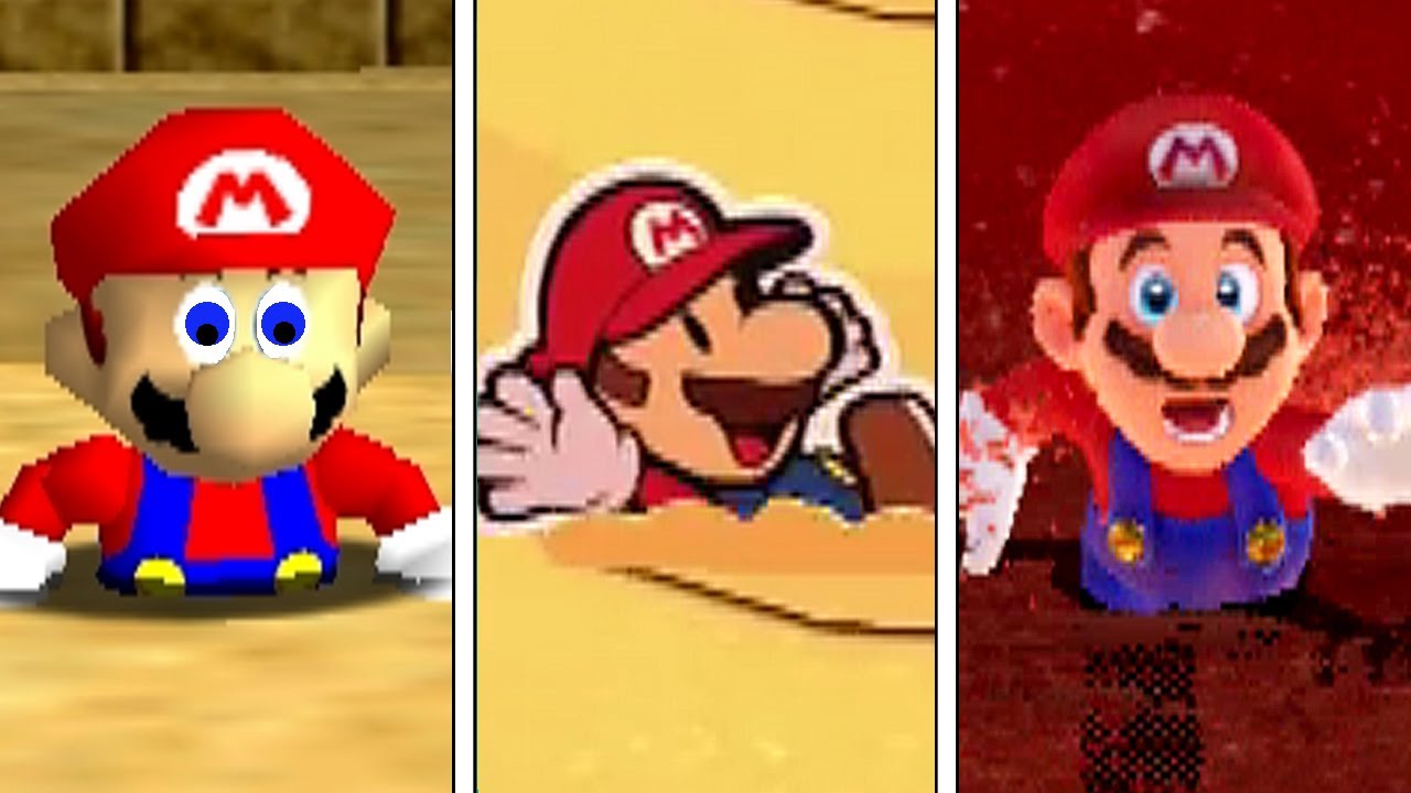 Evolution Of Mario Sinking/Drowning In Quicksand In Mario Games (1988 ...