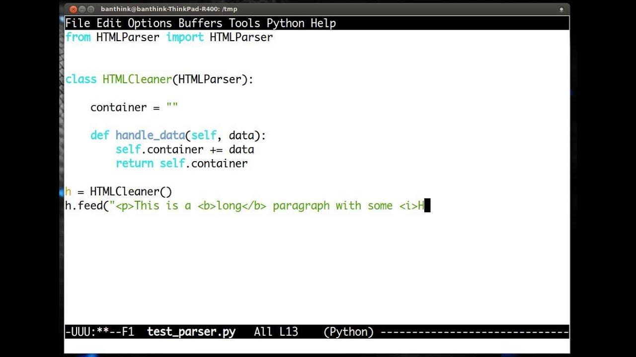 Python - Parsing HTML with HTMLParser Module - YouTube