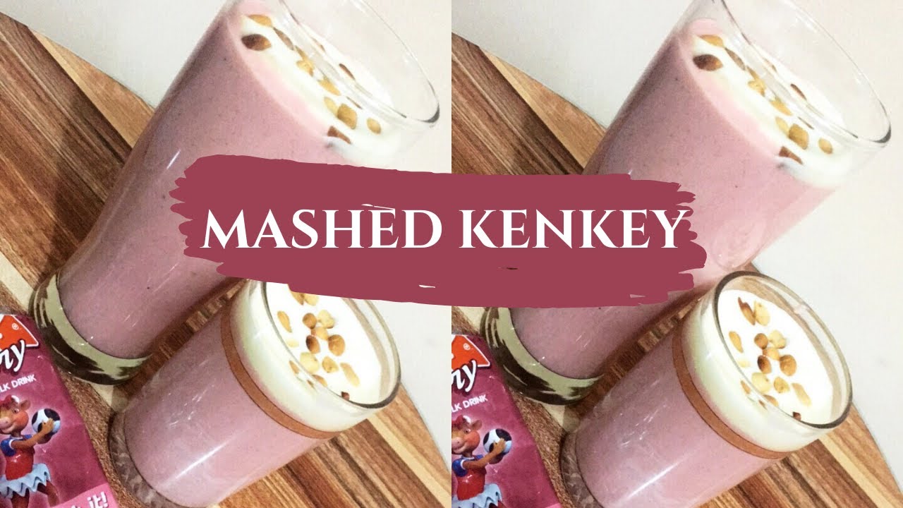 GHANA ICE KENKEY|STRAWBERRY MASHED KENKEY|KENKEY SMOOTHIE - YouTube