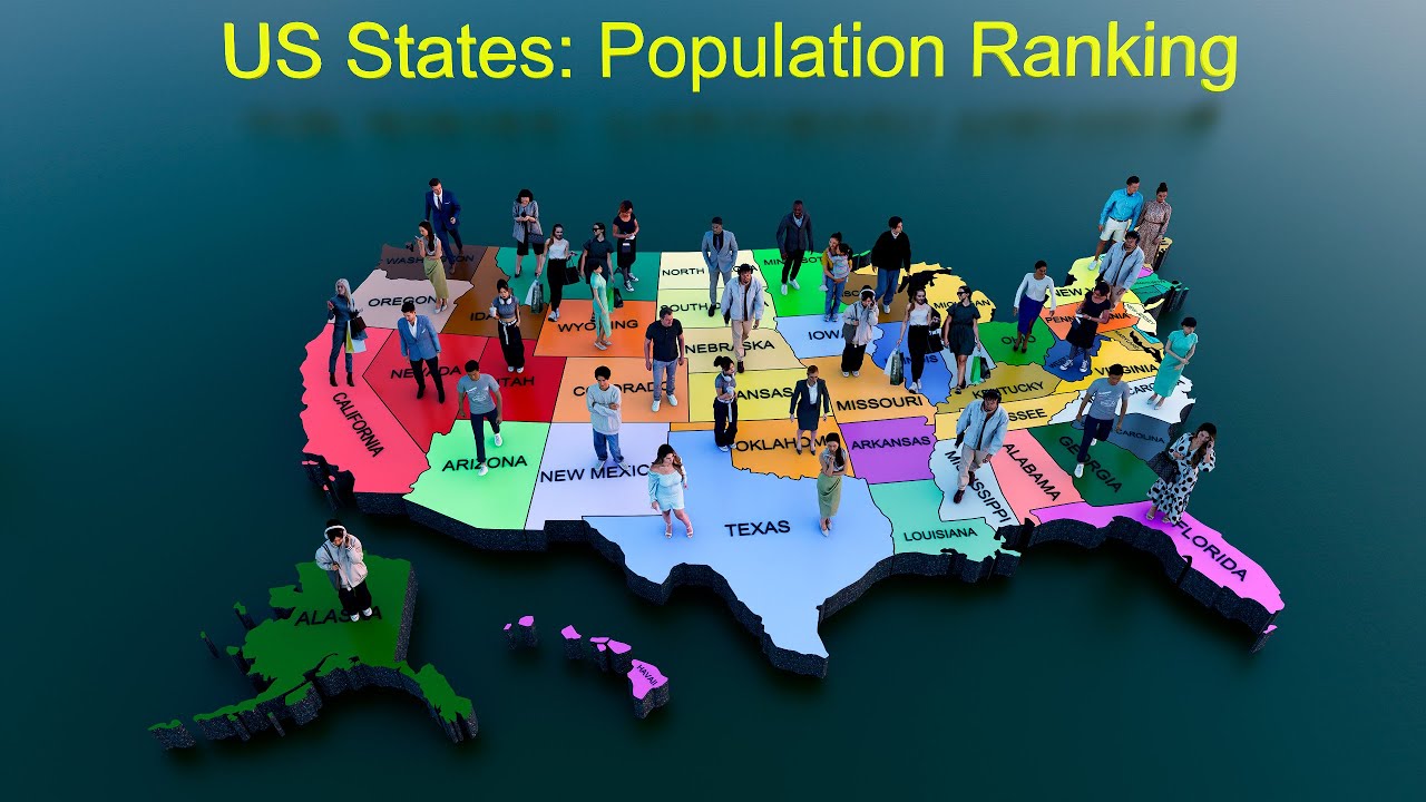 US States: Population Ranking (3D) - YouTube