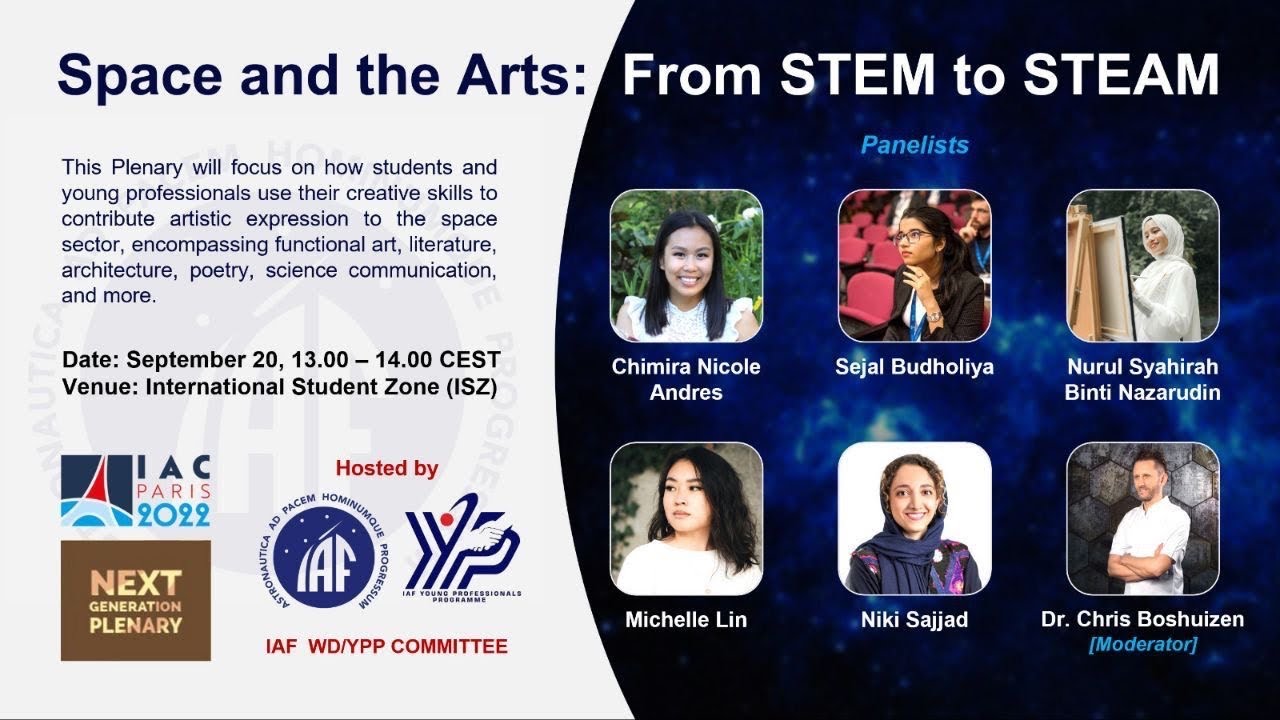 IAC2022 Next Gen Plenary Space & The Arts: From STEM to STEAM - YouTube