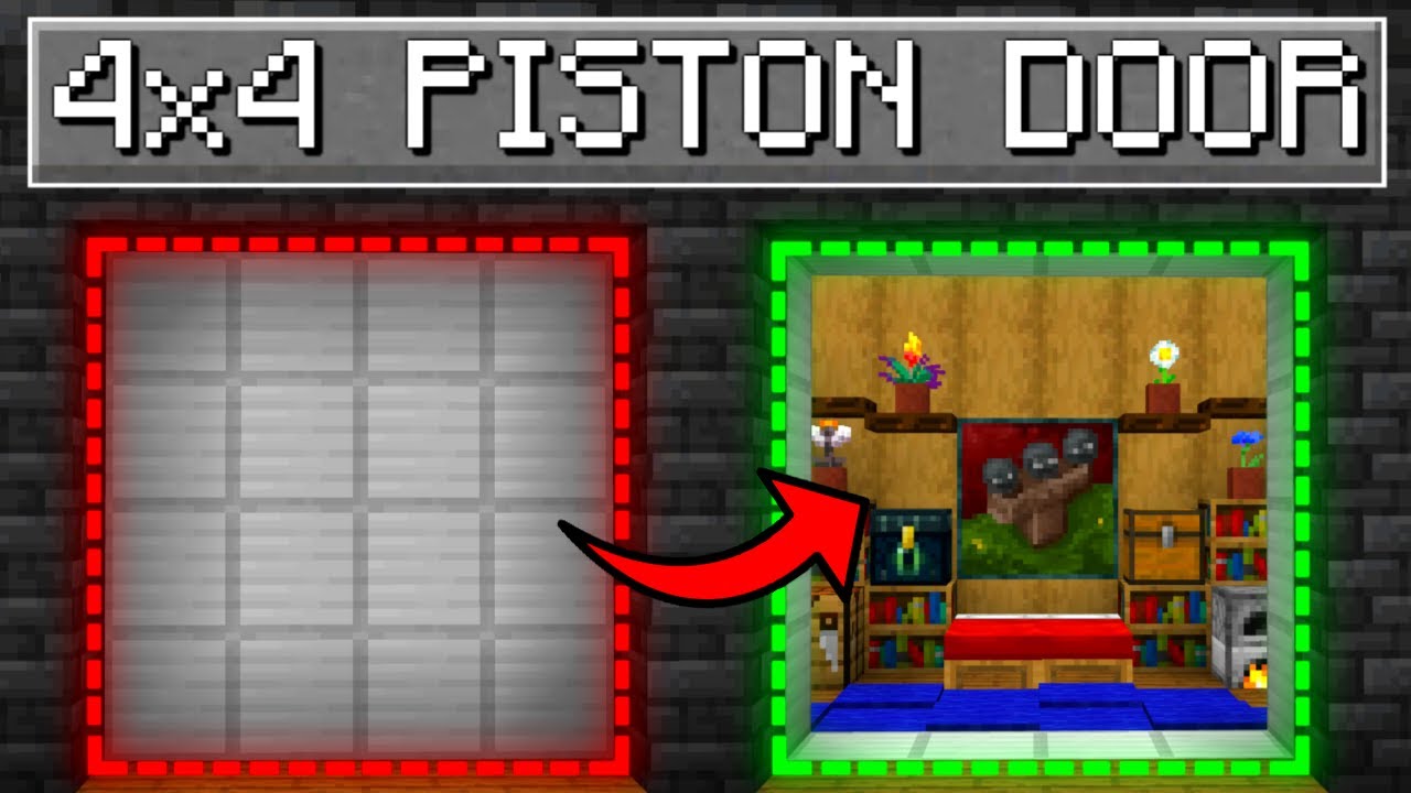 🦅 EASY 4x4 Piston Door Tutorial | Minecraft Bedrock 1.21! - YouTube