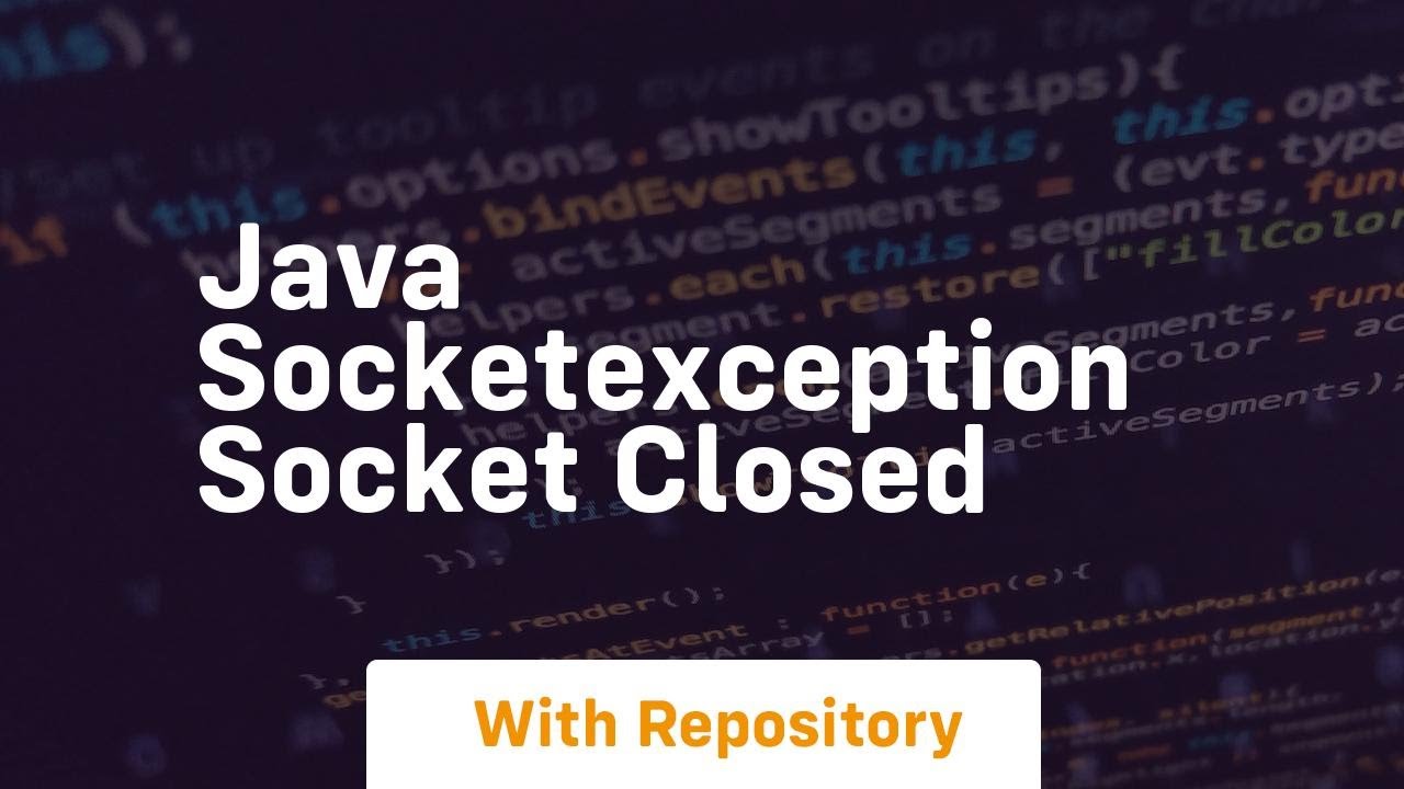 java socketexception socket closed - YouTube