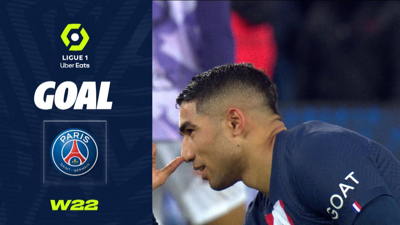 Goal Achraf HAKIMI (38' - PSG) PARIS SAINT-GERMAIN - TOULOUSE FC (2-1 ...