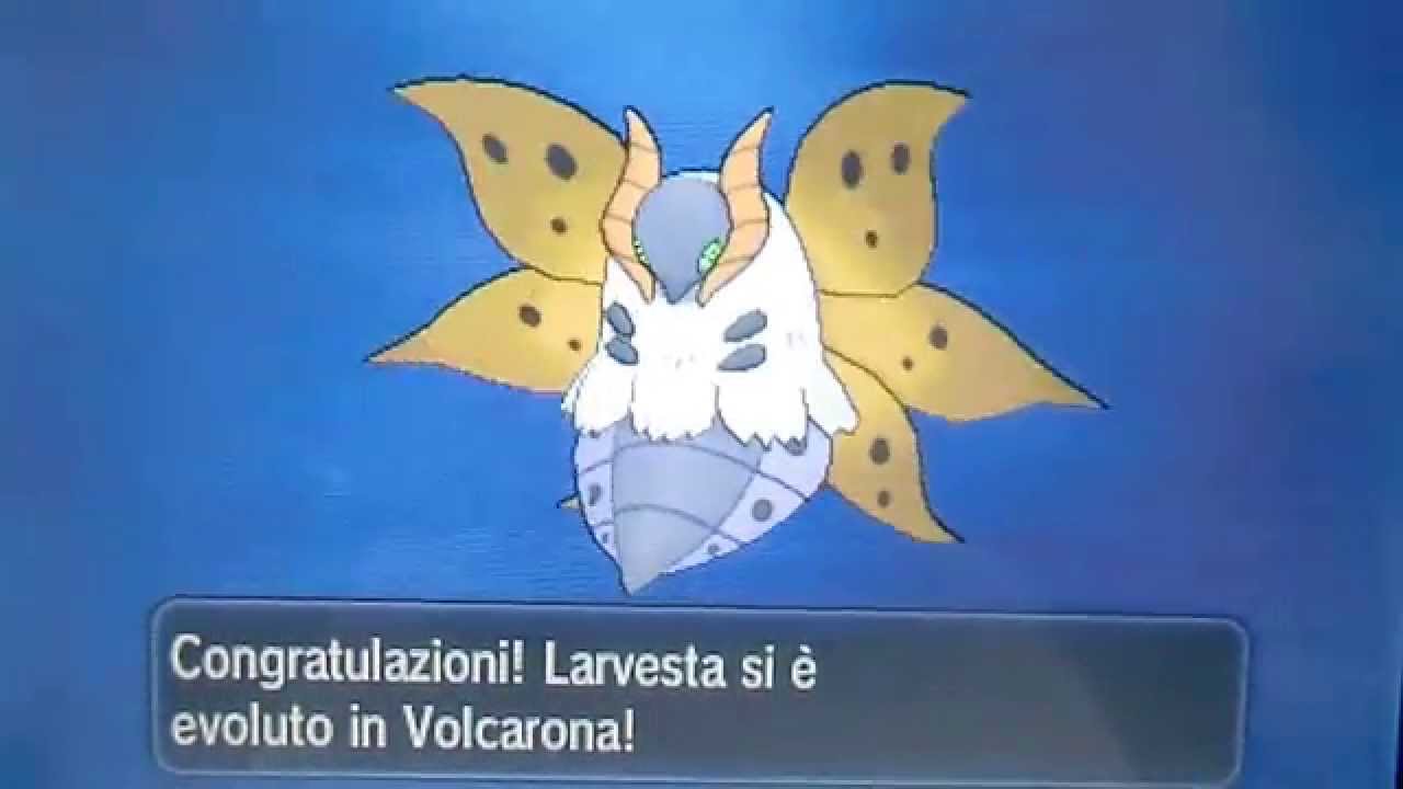 Shiny Larvesta evolves into Volcarona - YouTube
