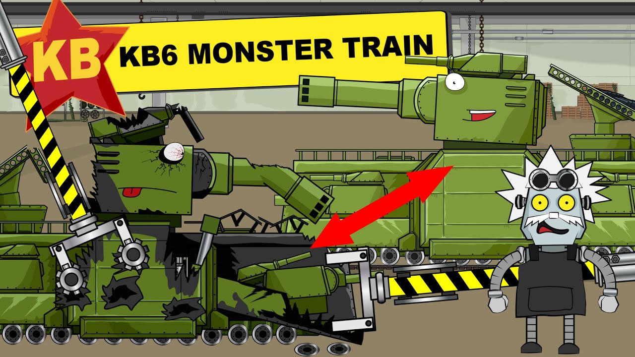 Armored Train KV6 in repair - Cartoons about tanks - YouTube