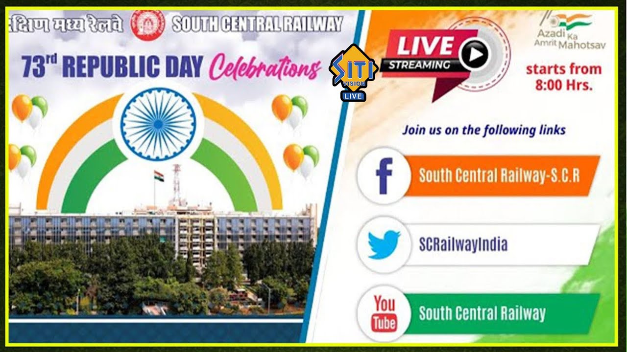 LIVE : SCR celebrates 75th Republic Day at Railway Sports Complex, SC ...