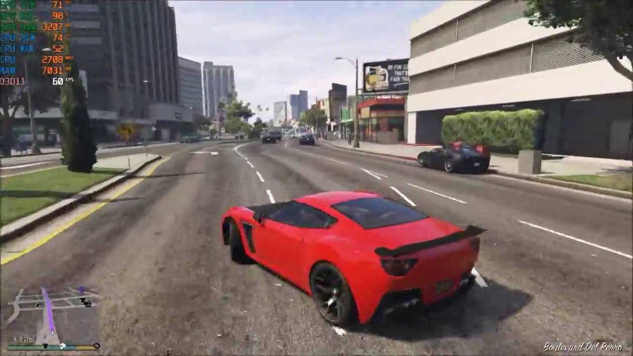 GTA 5 - GTX 1050 4GB - HP PAVILION POWER 15-CB008NT - YouTube