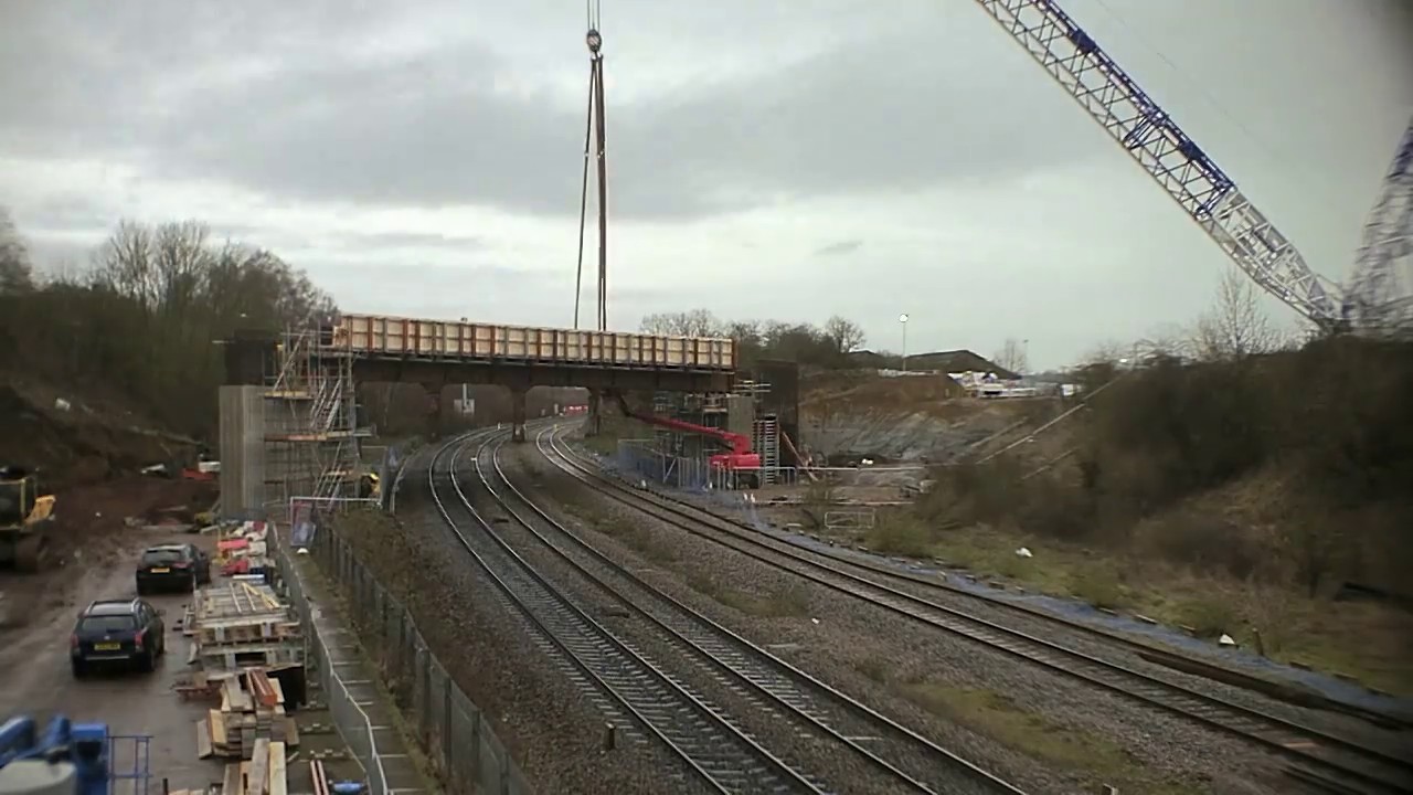 Bridge construction at Stanton Cross - YouTube