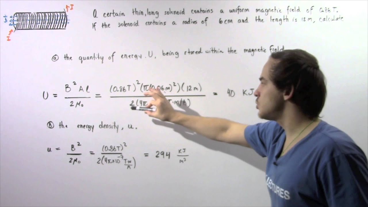Energy Storage in Magnetic Field Example - YouTube