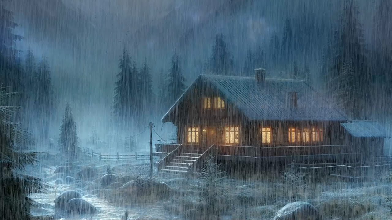 Cool Rain Sounds Video For Relaxation - Heavy Rain Sounds From The Cold ...