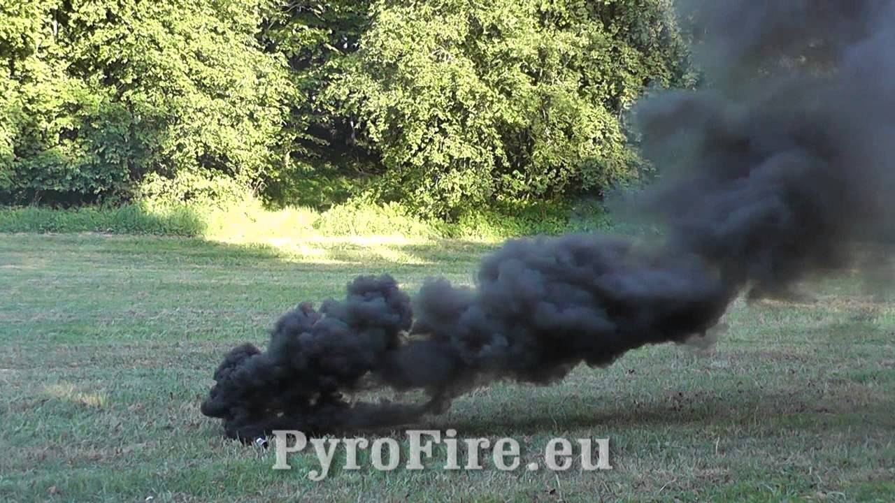 Black smoke grenade w. lever igniter - YouTube