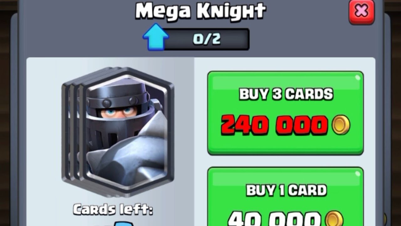 MEGA KNIGHT IN SHOP!!!!!!! - YouTube