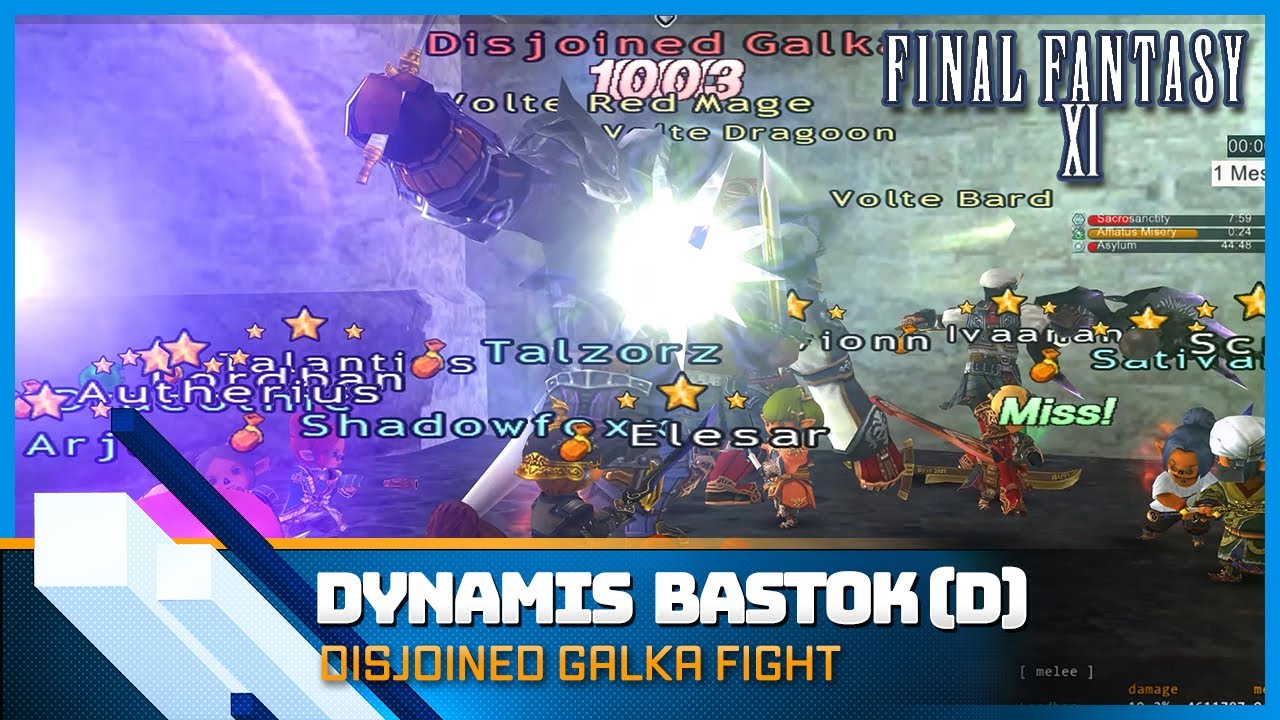 FFXI Game Play: Dynamis - Bastok (D) Disjoined Galka fight! - YouTube