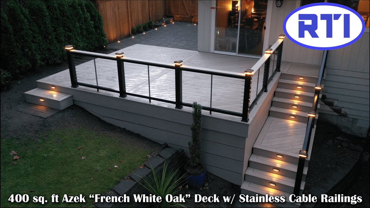 400 sq. ft Timberteck Azek Deck with "Classic Composite" Stainless ...