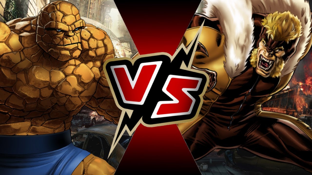 Thing VS Sabretooth | BATTLE ARENA - YouTube