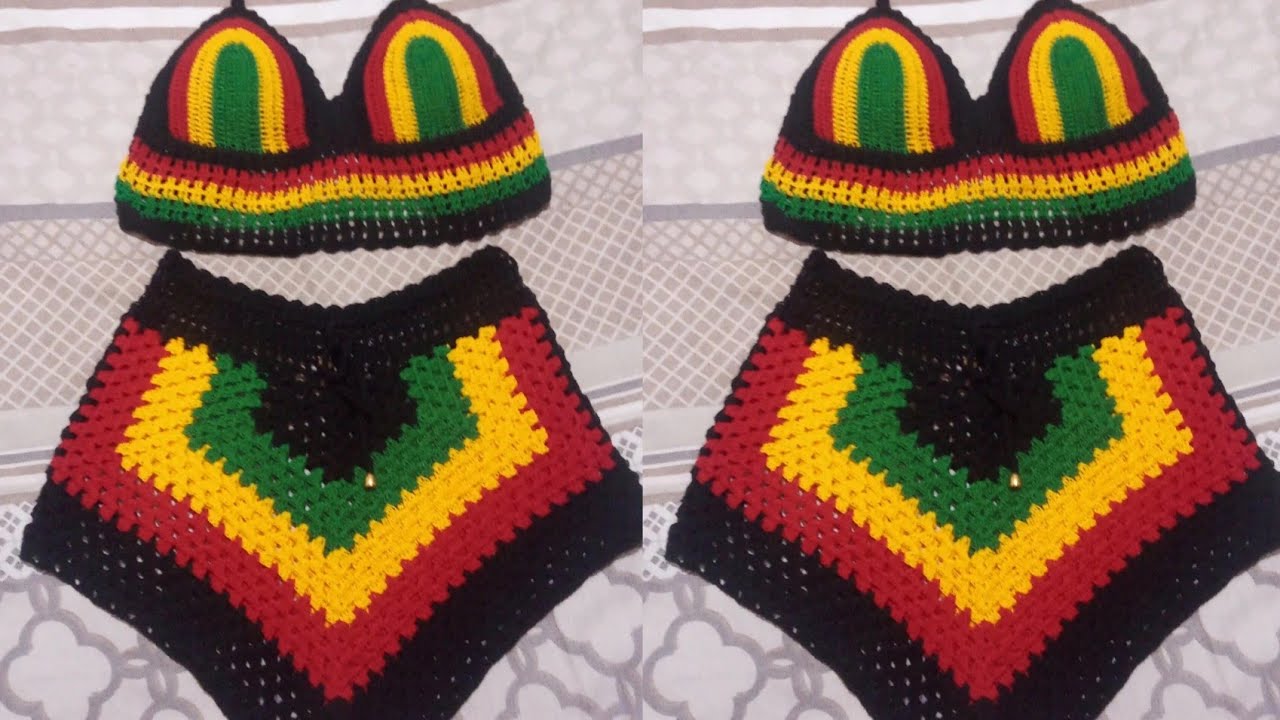 🧶 Conjunto blogueira na cor do reggae tamanho GG - YouTube