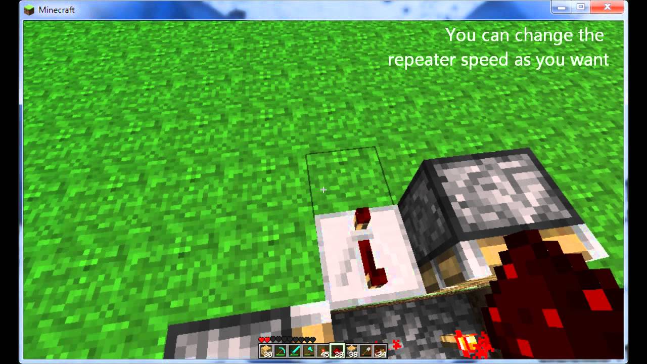 Minecraft - Piston block mover tutorial (circular move) - YouTube