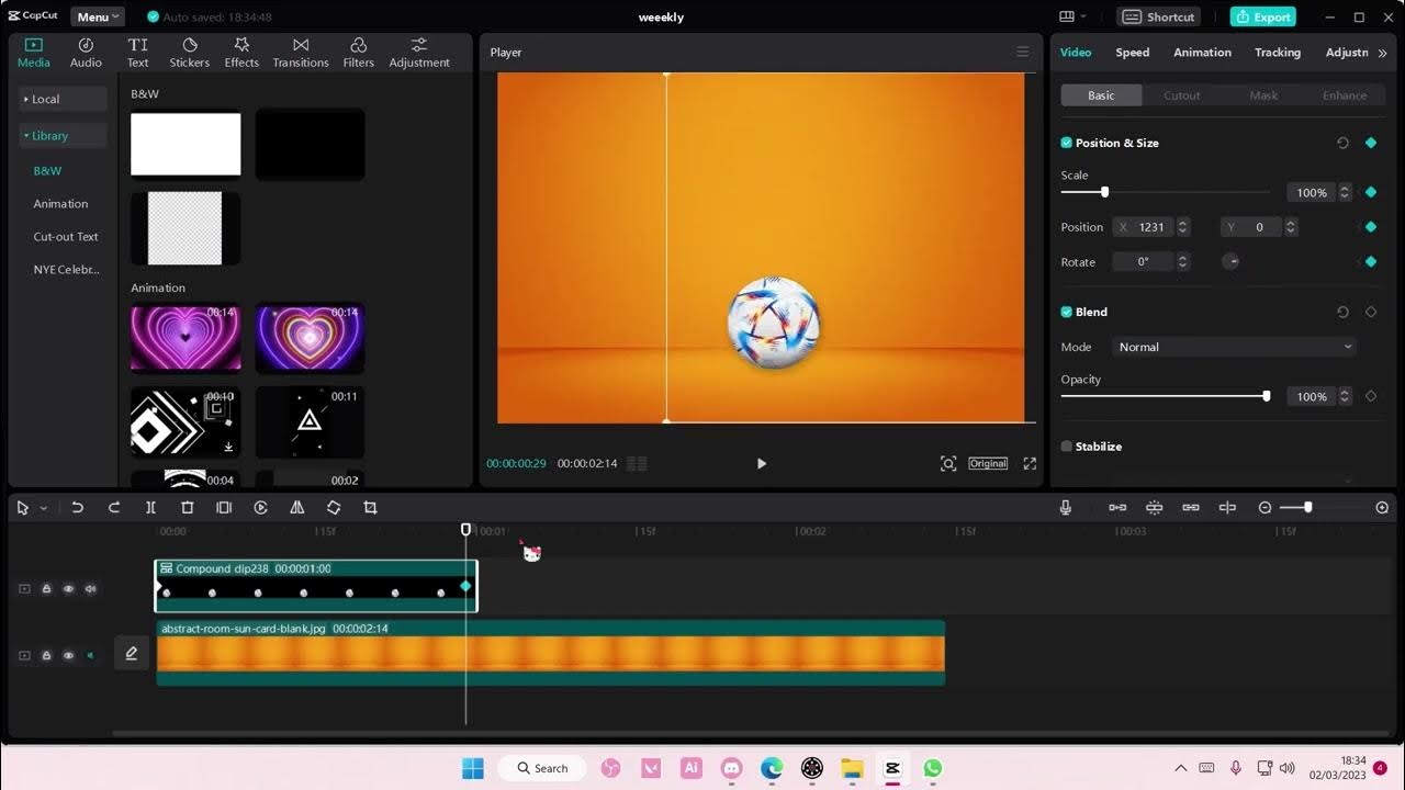 How You Can Create This Easy Rolling Object Animation By Using Keyframes On CapCut PC? - YouTube