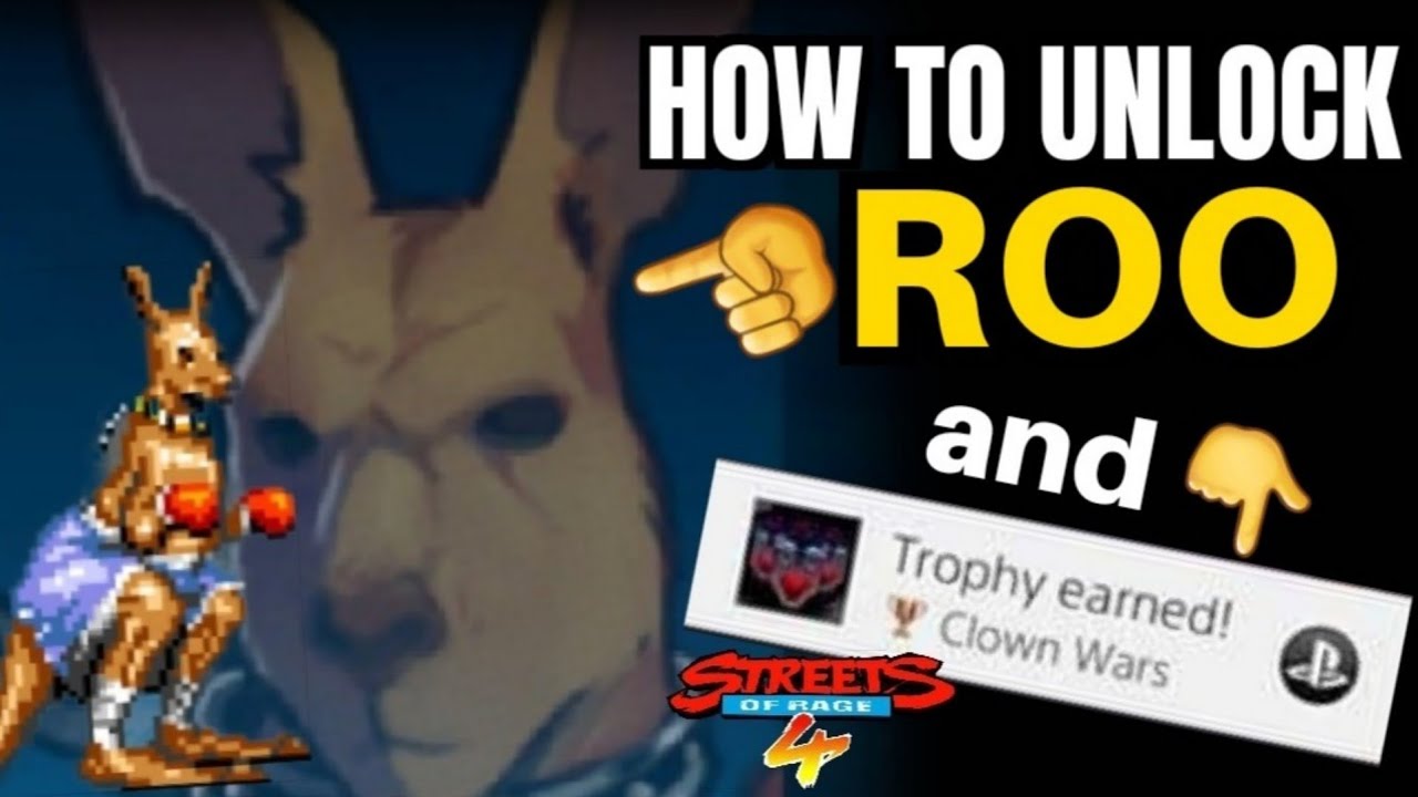 Streets of Rage 4 UNLOCK ROO and Clown Wars Trophy / Achievement - YouTube