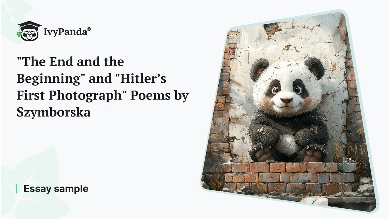 "The End and the Beginning" and "Hitler’s First Photograph" Poems by ...