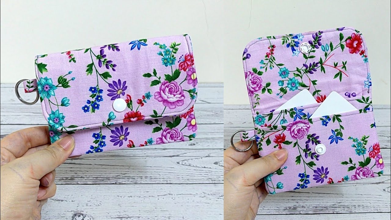 How to make card pouch | Diy keychain card holder | Sewing tutorial ...