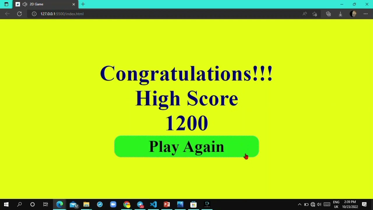 JavaScript 2D Game Development Project - YouTube