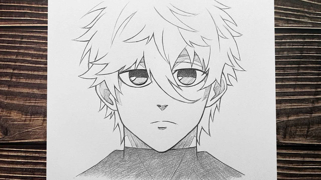 Easy anime sketch | how to draw Seishiro Nagi - [Blue Lock] | boy ...