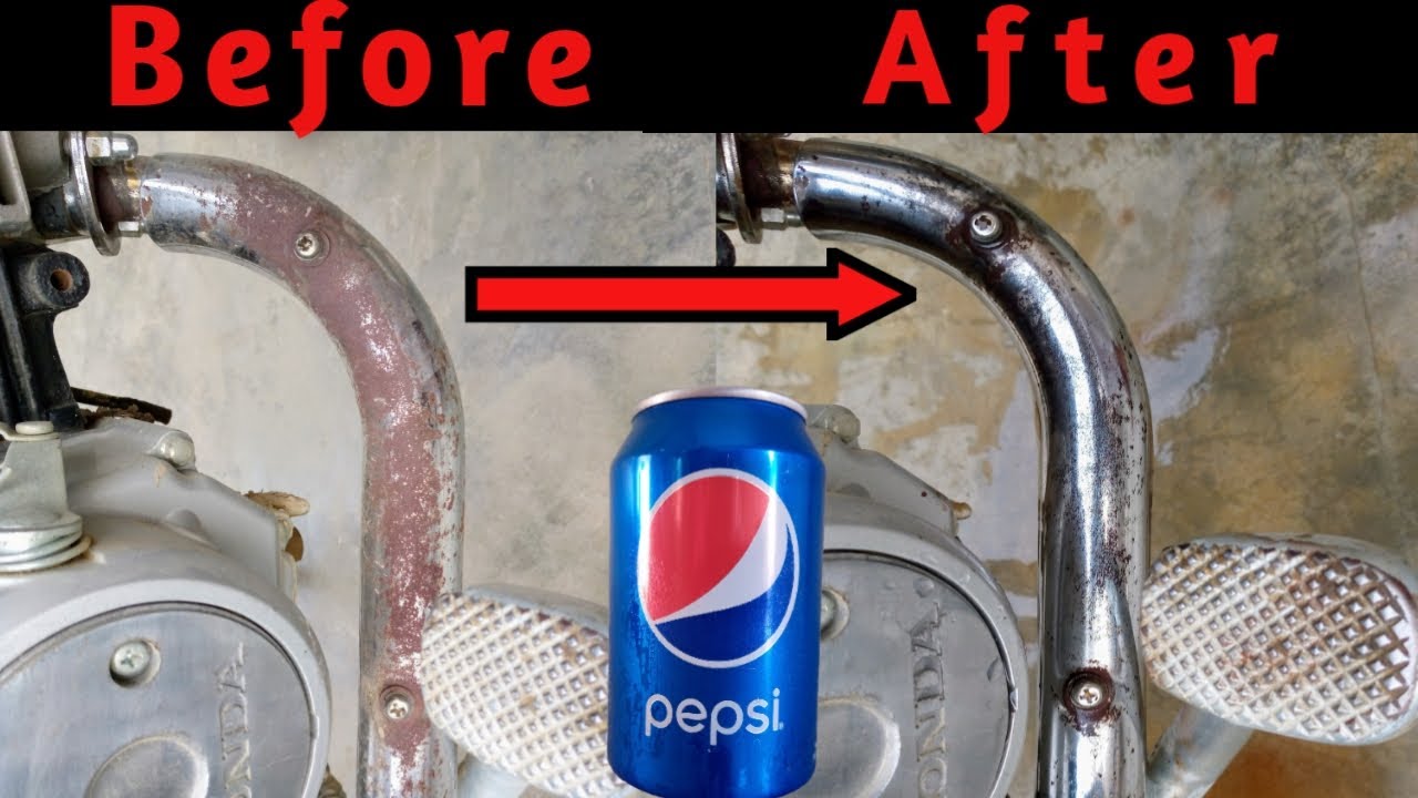 How to remove rust by using PEPSI. - YouTube