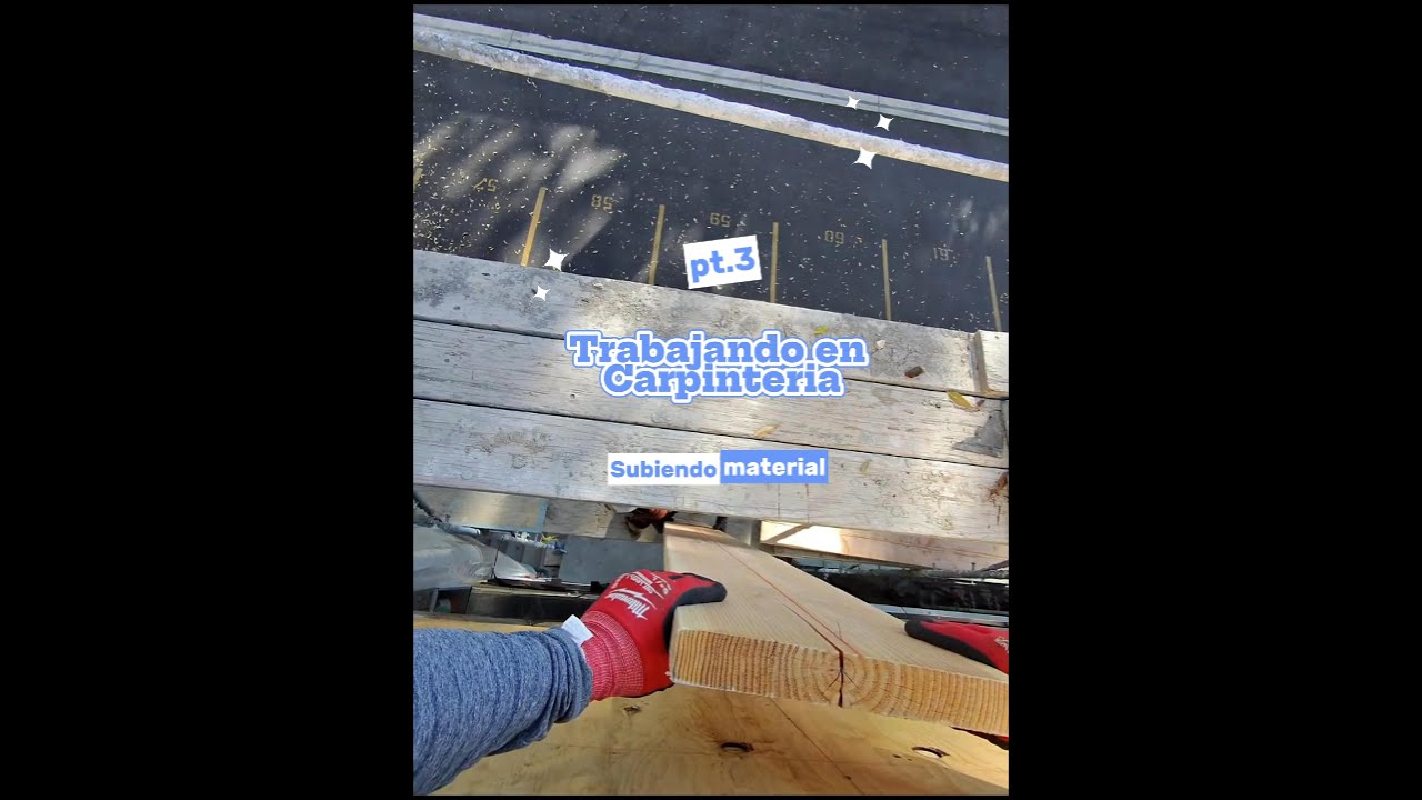 Subiendo material y ripiando madera - YouTube
