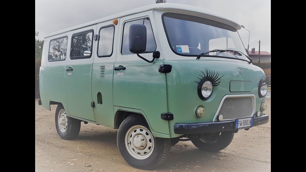 UAZ 452 mini bus How deep she can go - YouTube