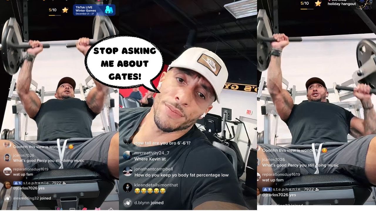PERCY KEITH SAYS STOP ASKING ABOUT GATES + WORKS OUT IN THE GYM ON LIVE ...