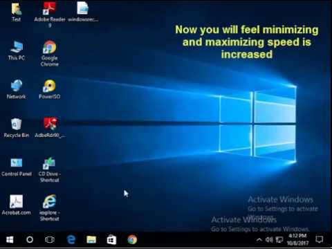 How to Disable Window Animations in Windows 10 - YouTube