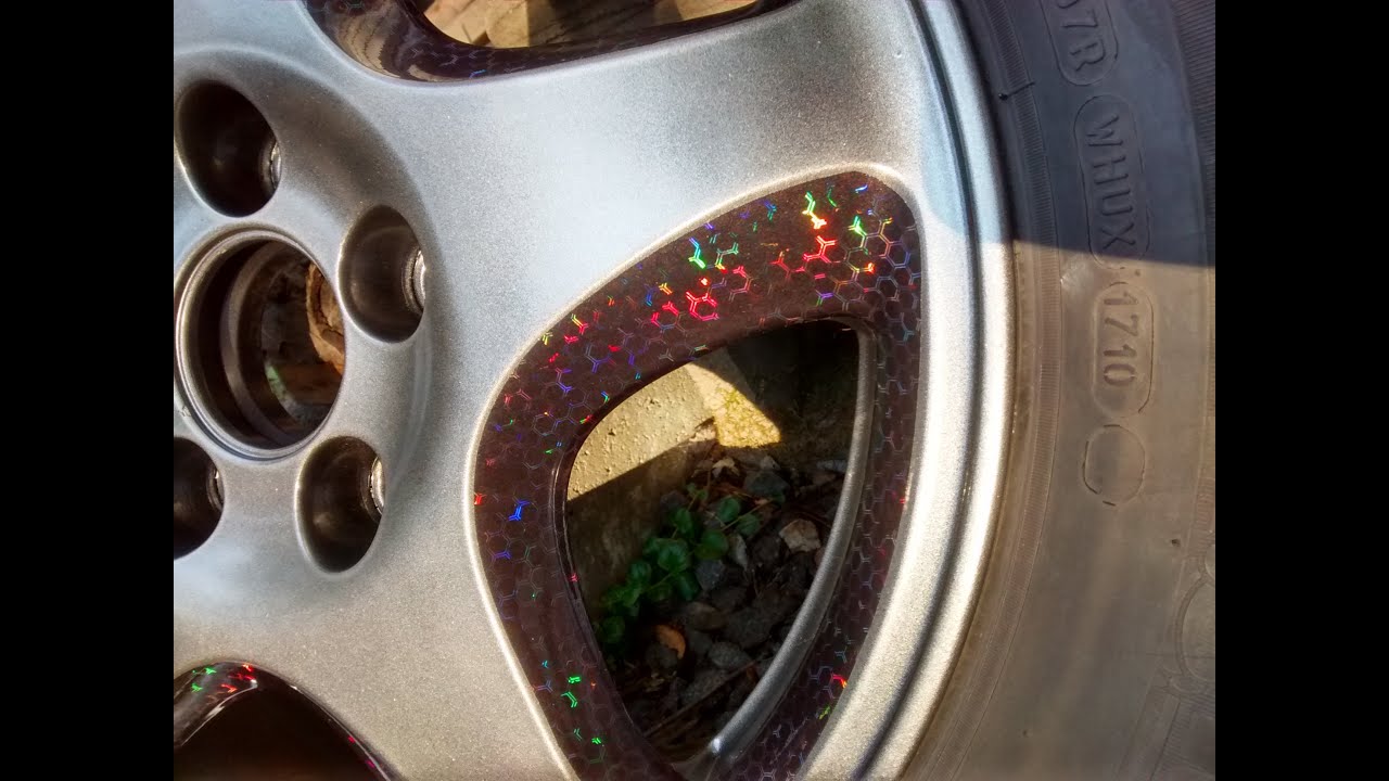 Holographic honeycomb mag / rim vinyl-wrap #shorts - YouTube