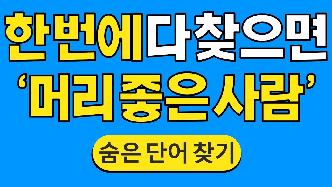 한 번에 다 찾으면 머리 좋은 사람입니다 1333 숨은단어찾기 치매 예방 퀴즈 단어찾기 치매테스트 치매