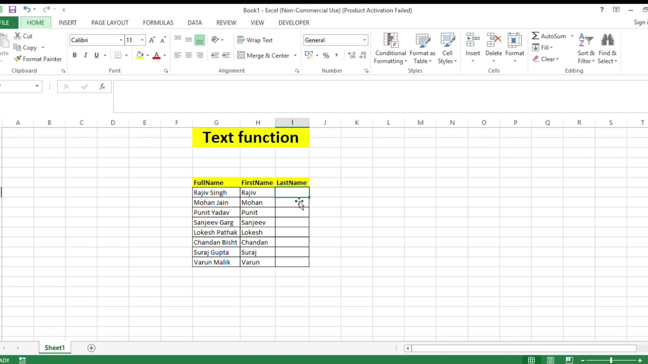 Excel for bigenner in Hindi/Text function 2/advance Excel for beginners ...