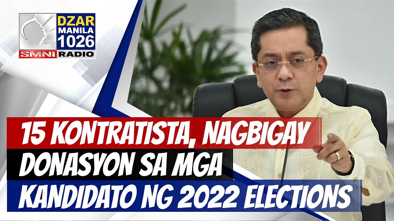 #SonshineNewsblast: 15 kontratista, nagbigay donasyon sa mga kandidato ...