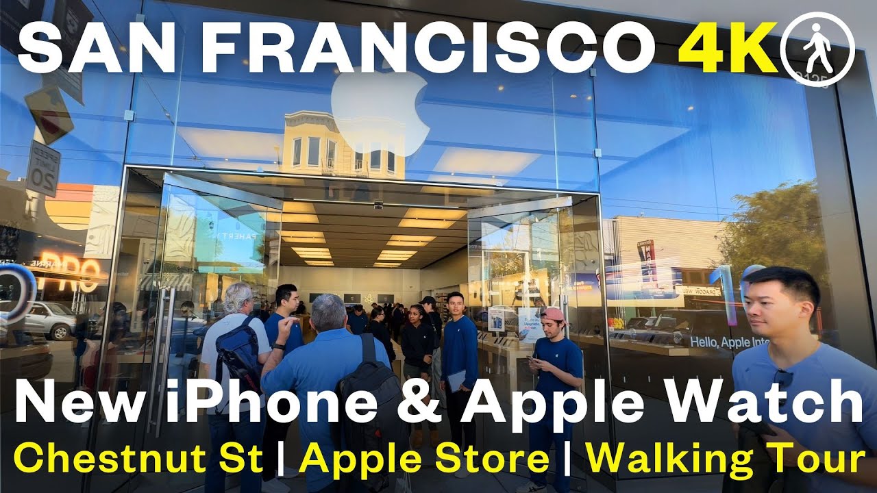 4K APPLE STORE IN SAN FRANCISCO - New iPhone 16 Pro & Watch 10 ...