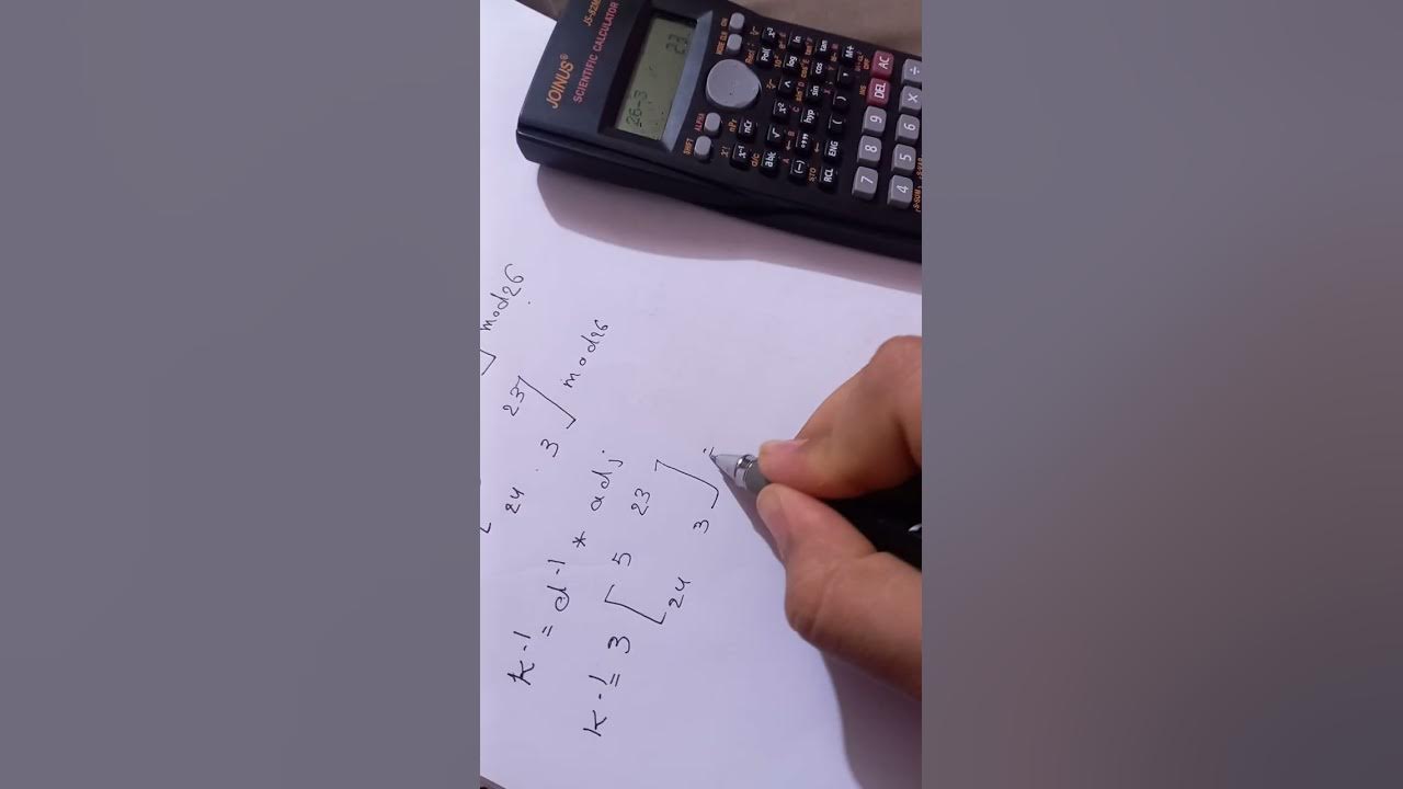 hill cipher decryption - YouTube