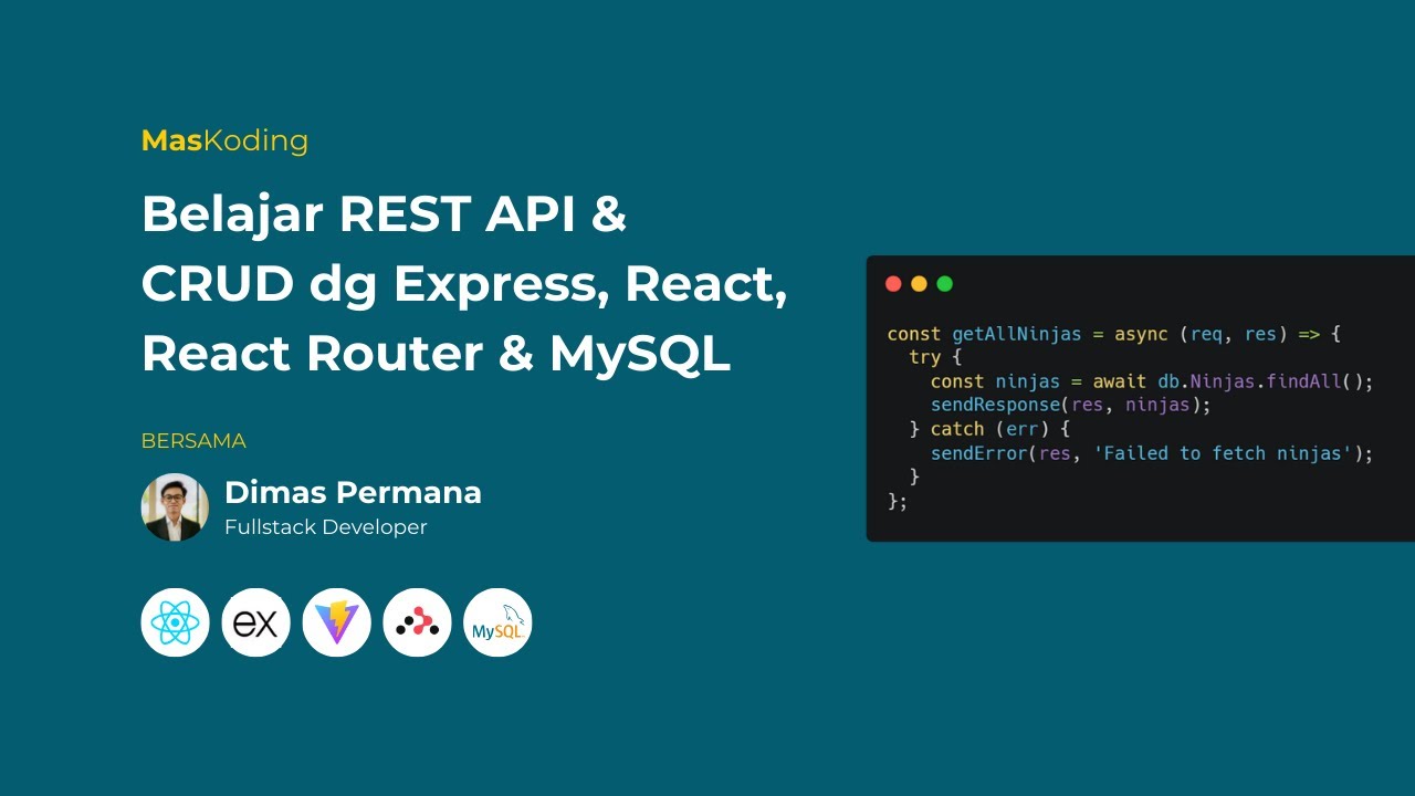 Membuat Rest Api Crud React Js Express Dan Mysql Konfigurasi Frontend Youtube